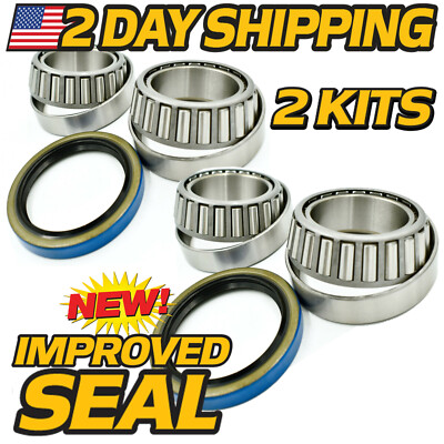 (2 Kits) Axle Bearing & Seal Kit fits Bobcat 6658228 LM104949 LM104911 ...