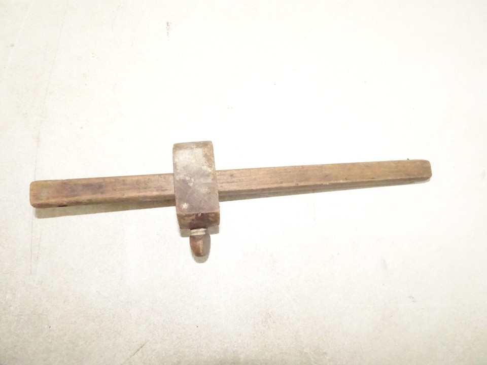 Antique Wood Scribe Woodworking Tool Mortise Marking Gauge Carpenter 10 ...