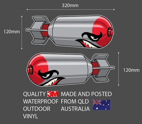 NEW VINTAGE HOT ROD BOMBS RETRO TWIN PK STICKER/DECAL 320mmx120mm ...