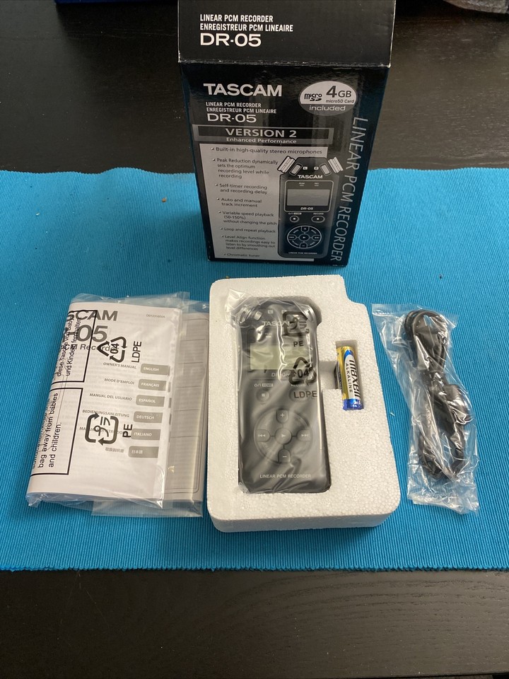 TASCAM - DR-05 v2 - Portable Handheld Digital Audio Recorder - Black ...