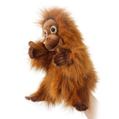 HANSA ORANGUTAN MONKEY APE PUPPET REALISTIC CUTE SOFT ANIMAL PLUSH TOY ...