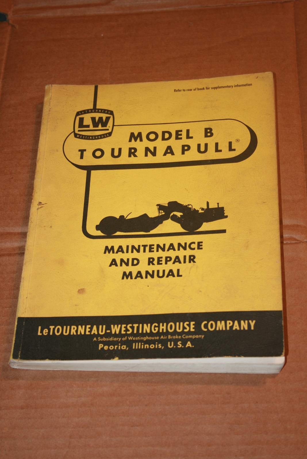 LeTourneau-Westinghouse Co Model B Tournapull Maint & Repair Manual 0 ...