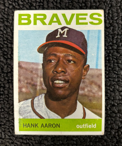 1964 Topps Baseball Hank Aaron #300 HOF Milwaukeee Braves | eBay