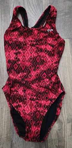 TYR Bathing Suit Womens 30 Colorful Red Swimming Surfing Recreational ...