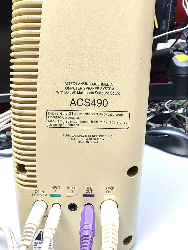 VTG Altec Lansing Computer System Subwoofer ACS160 w/ ACS490 Surround ...