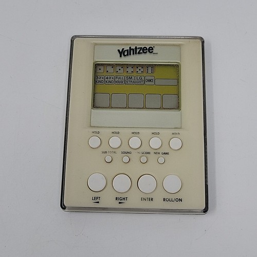 Yahtzee Electronic Handheld Dice Game White 2007 Hasbro LCD Tested ...
