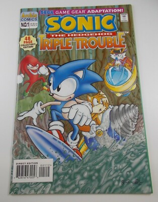 Sonic Triple Trouble #1 1996 [9.0 VF/NM] High Grade Tails Knuckles Fang ...