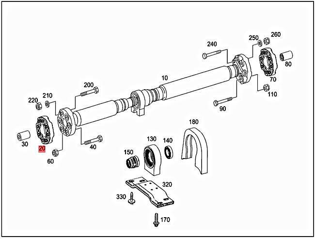 Genuine MERCEDES S205 V222 W205 W222 X222 Sedan Front Flex disk ...