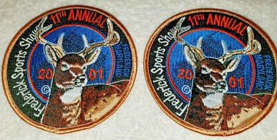 2 2001 FREDERICK SPORTS SHOW PATCHES 11th Annual Maryland pb | eBay