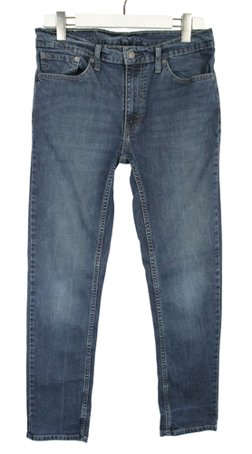 LEVI'S 511 Jeans Men's W32/L32 Slim Fit Whiskers Faded Blue | eBay