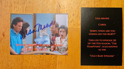 Seinfeld Soup Ugly Baby Episode- Mom actress Lisa Mende autographed ...