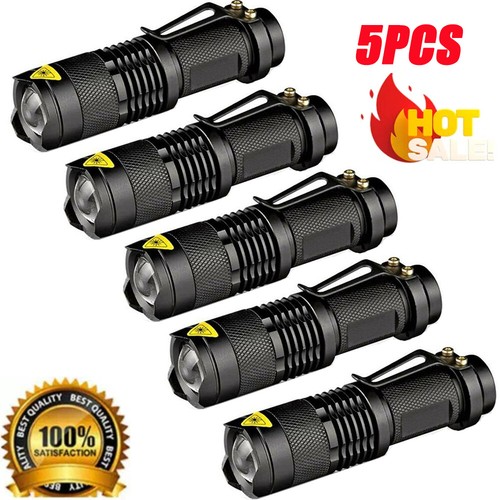 5PCS Flashlight LED Tactical Military Grade Torch Small Flashlight ...