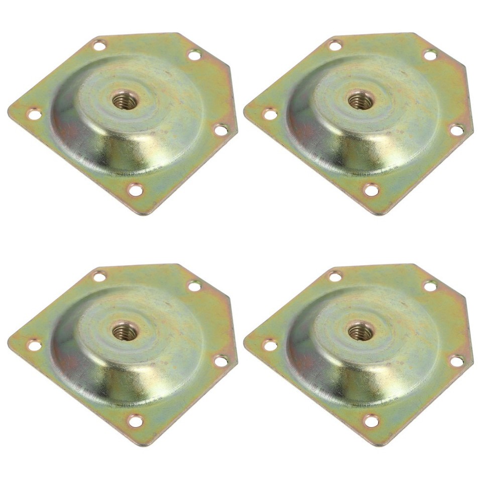 4 Pcs Nut Set Sofa Leg Bracket Mounting Plate Angled Table Plates ...