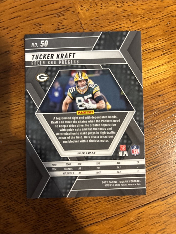 2025 Panini Mosaic- Genesis- Tucker Kraft- PACKERS SSP | eBay