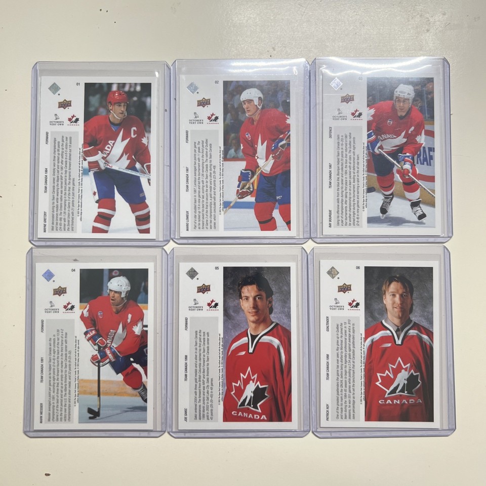 Upper Deck OVO Full Base Set 6 Cards Wayne Gretzky Lemieux Roy Messier ...