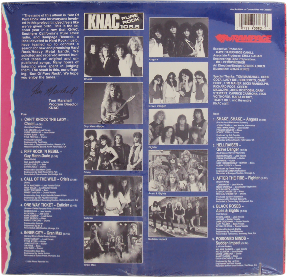 KNAC 105.5 Son Of Pure Rock - NEW SEALED 1988 Vinyl LP Record Heavy ...