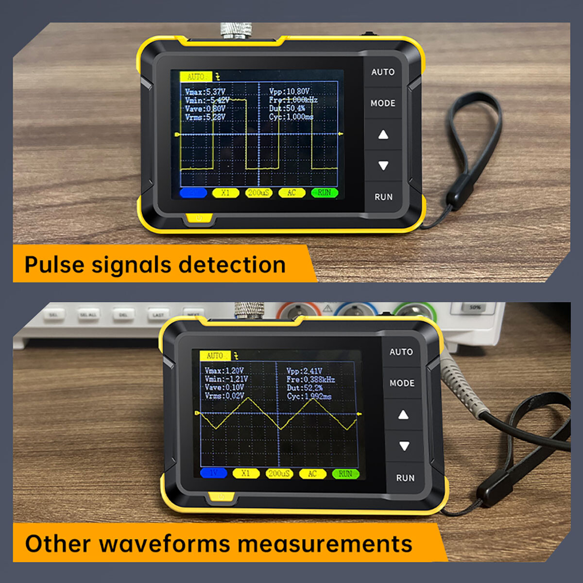 FNIRSI DSO152 Handheld Small Oscilloscope Type-C Portable Digital ...