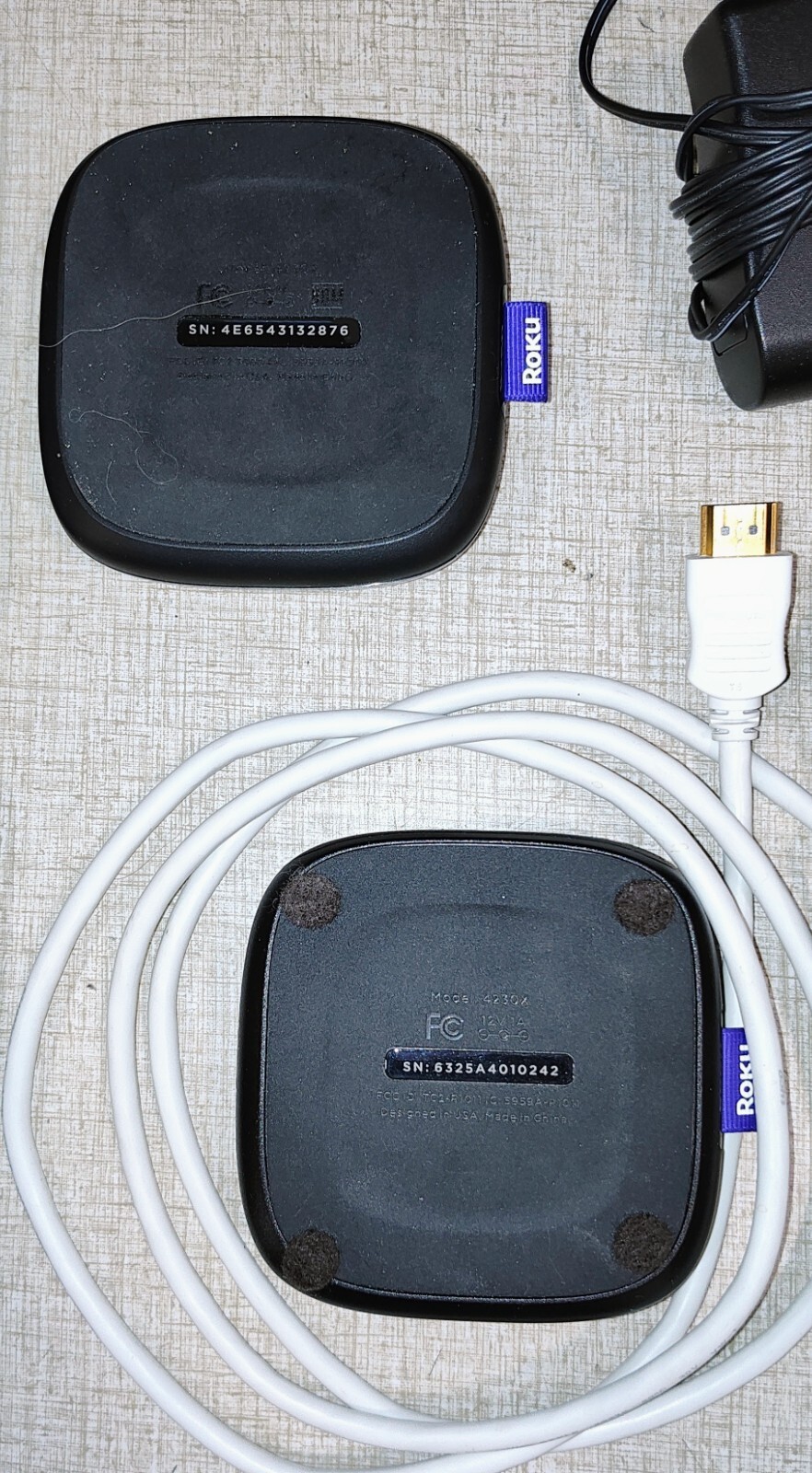 Two (2) Roku 3 Streaming Units w/ Power Supplies, Remotes & (1) HDMI ...