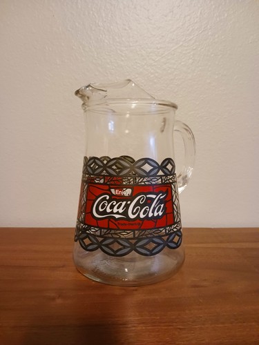 Vintage 1970's Coca-Cola Glass Pitcher, Enjoy Coke, Red, Clear | eBay