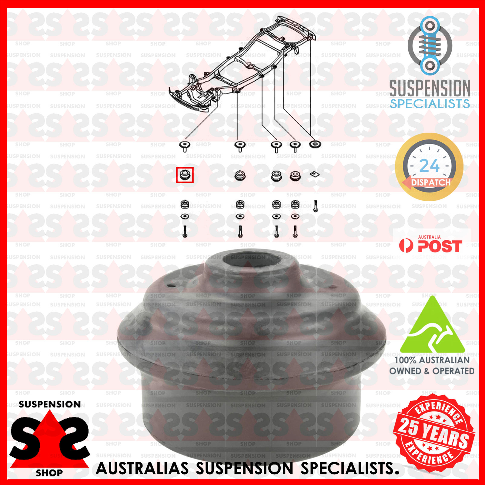 Upper Mounting, Axle Beam Suit SSANGYONG Rexton 3.2 RX320 4x4 REXTON ...