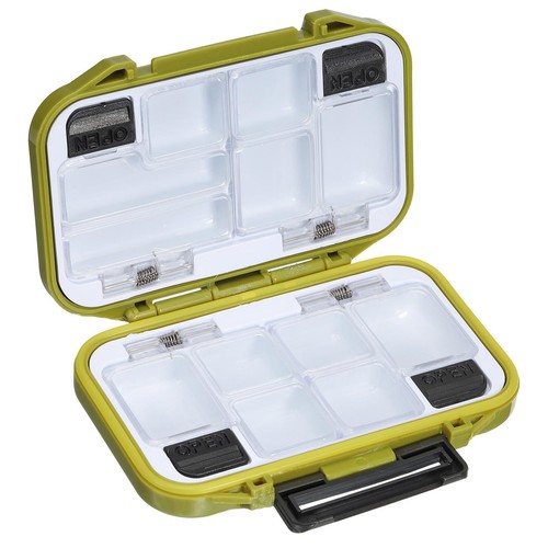 Two-Sided Fishing Lure Box Waterproof Tackle Bait Small Case Container ...