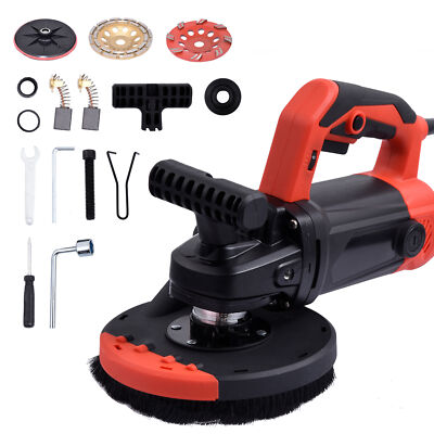 Concrete Floor Grinder 7" Wall Rough Grinder Roughing Machine 2200W ...