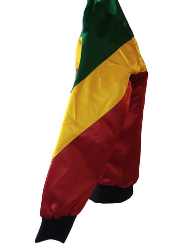 Rasta Flag Jacket Bob Marley Style Costume Tour Rastafari Colors ...