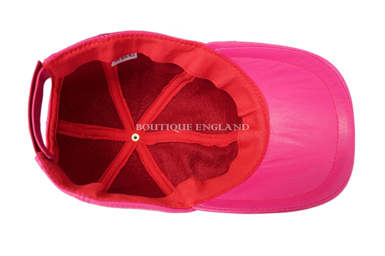 BASEBALL Cap Fuchsia Pink Ladies Real Soft Nappa Leather Hip-Hop Cap ...