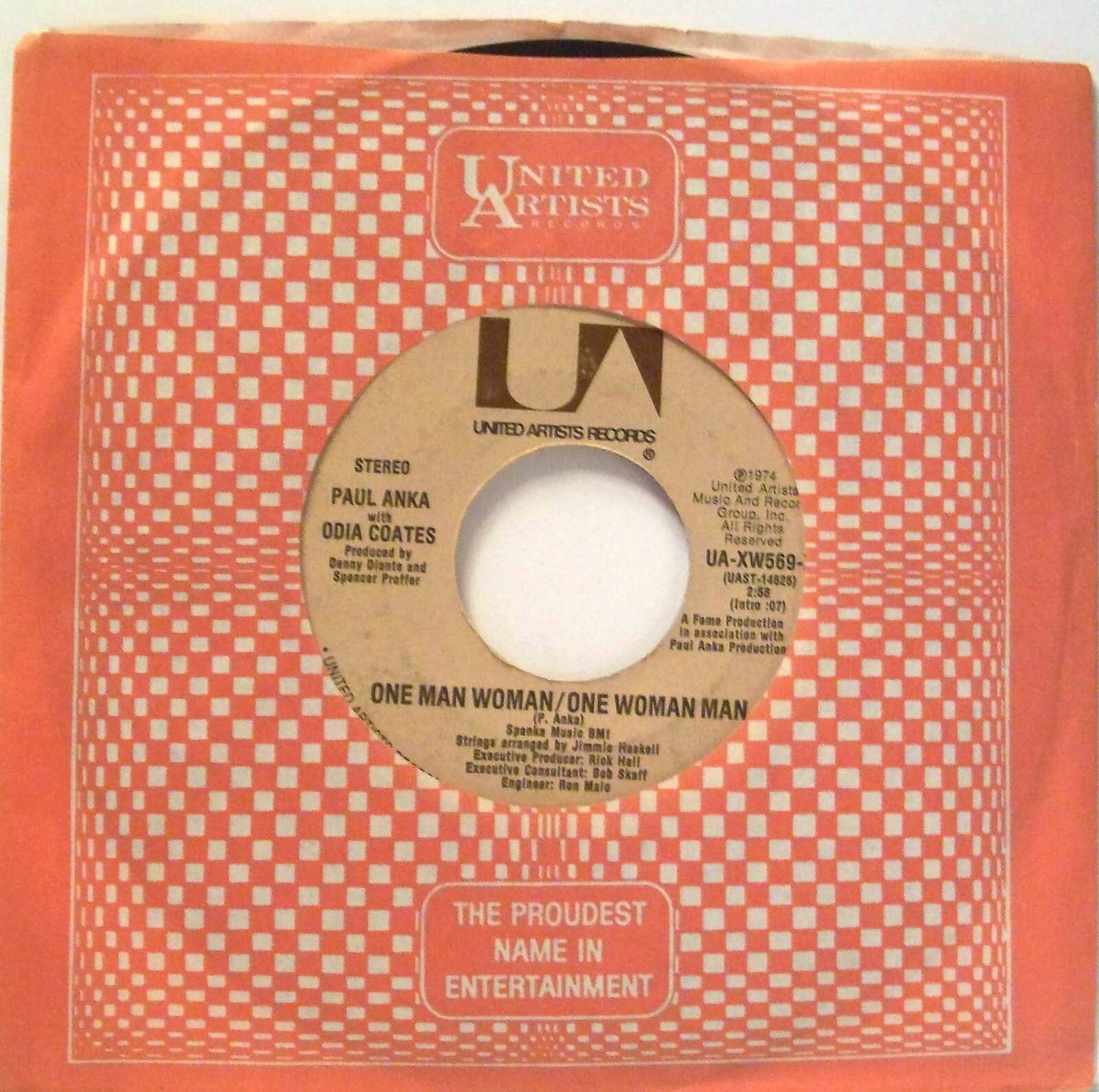 Paul Anka, One Man Woman/One Woman Man/Let Me Get To Know You 45 VG ...