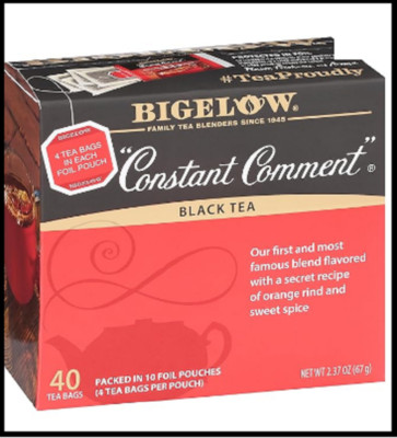Bigelow Tea Constant Comment Black Tea Caffeinated Tea 40 Count Box ...