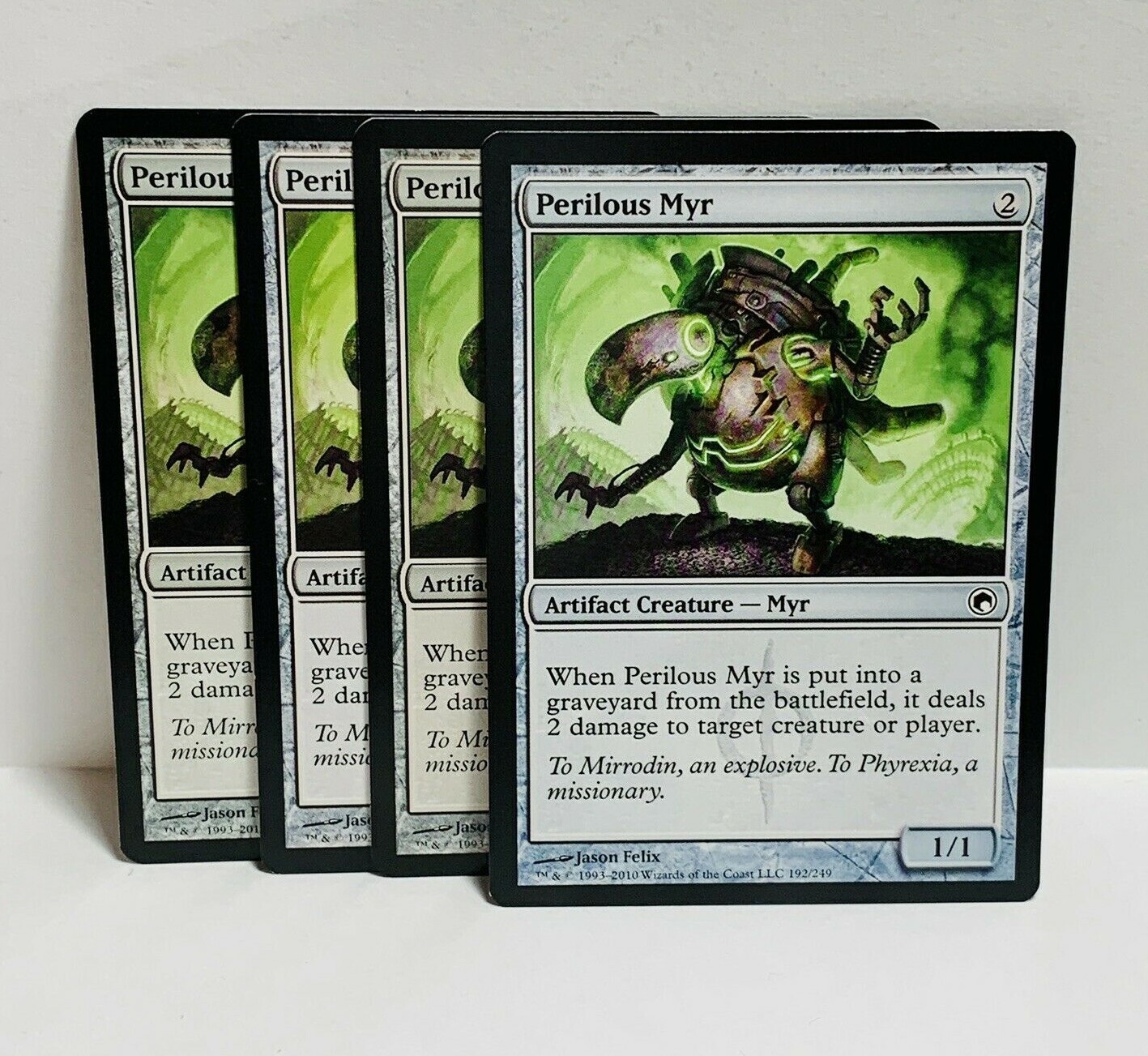 4x Playset Perilous Myr Scars of Mirrodin MTG Magic the Gathering CARD ...