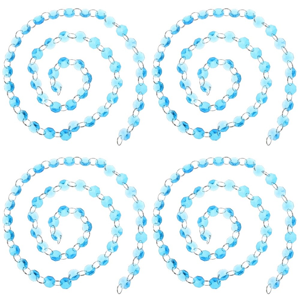 4pcs Octagon Bead String Decoration Glass Bead String Decor Hanging ...
