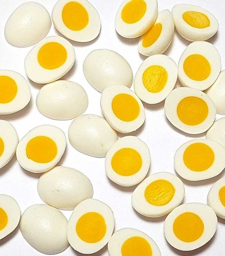 100 Dollhouse Miniature Half Boiled Eggs * Doll Mini Food Tiny Egg ...