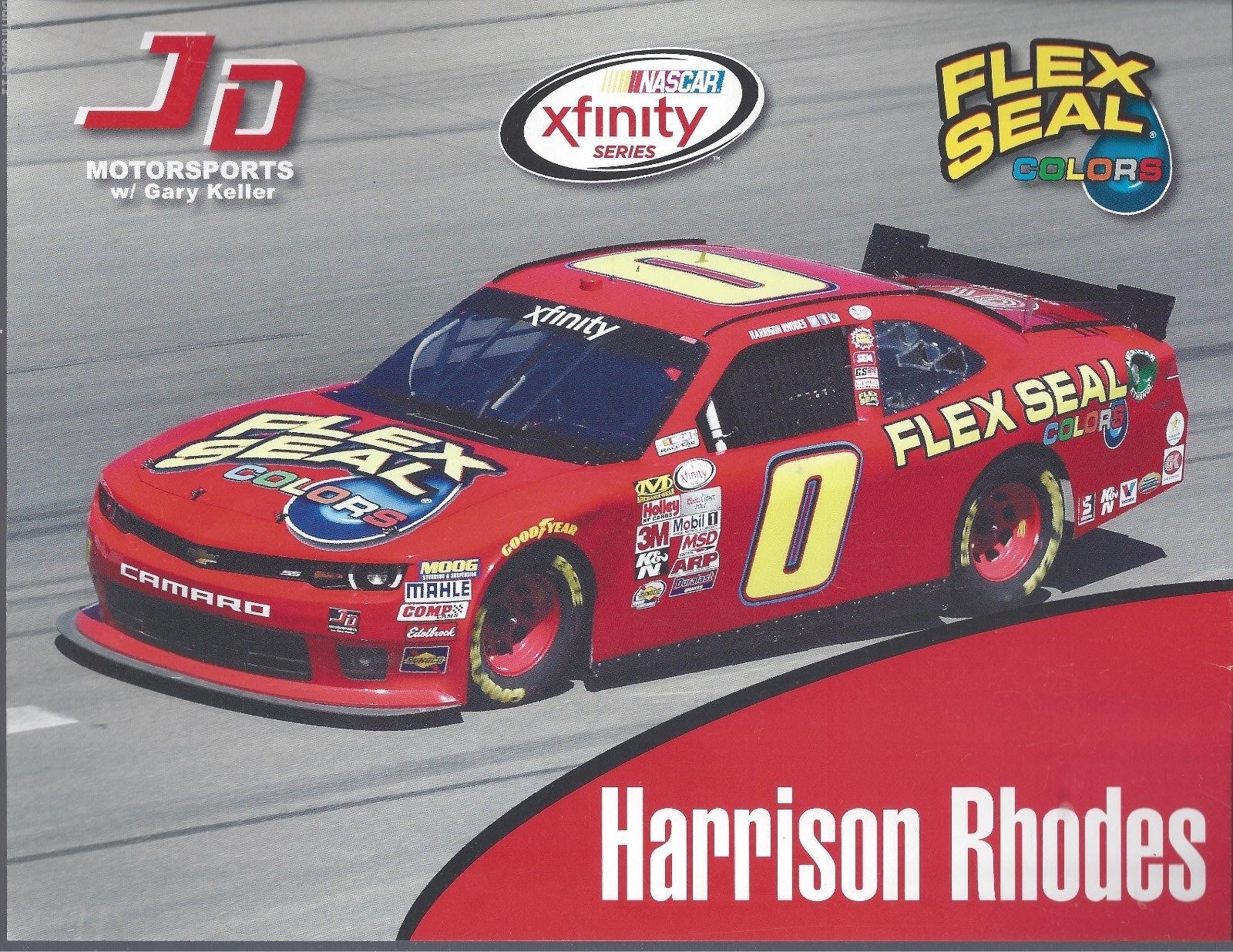 2016 HARRISON RHODES "FLEX SEAL JD MOTORSPORTS" #0 NASCAR XFINITY ...