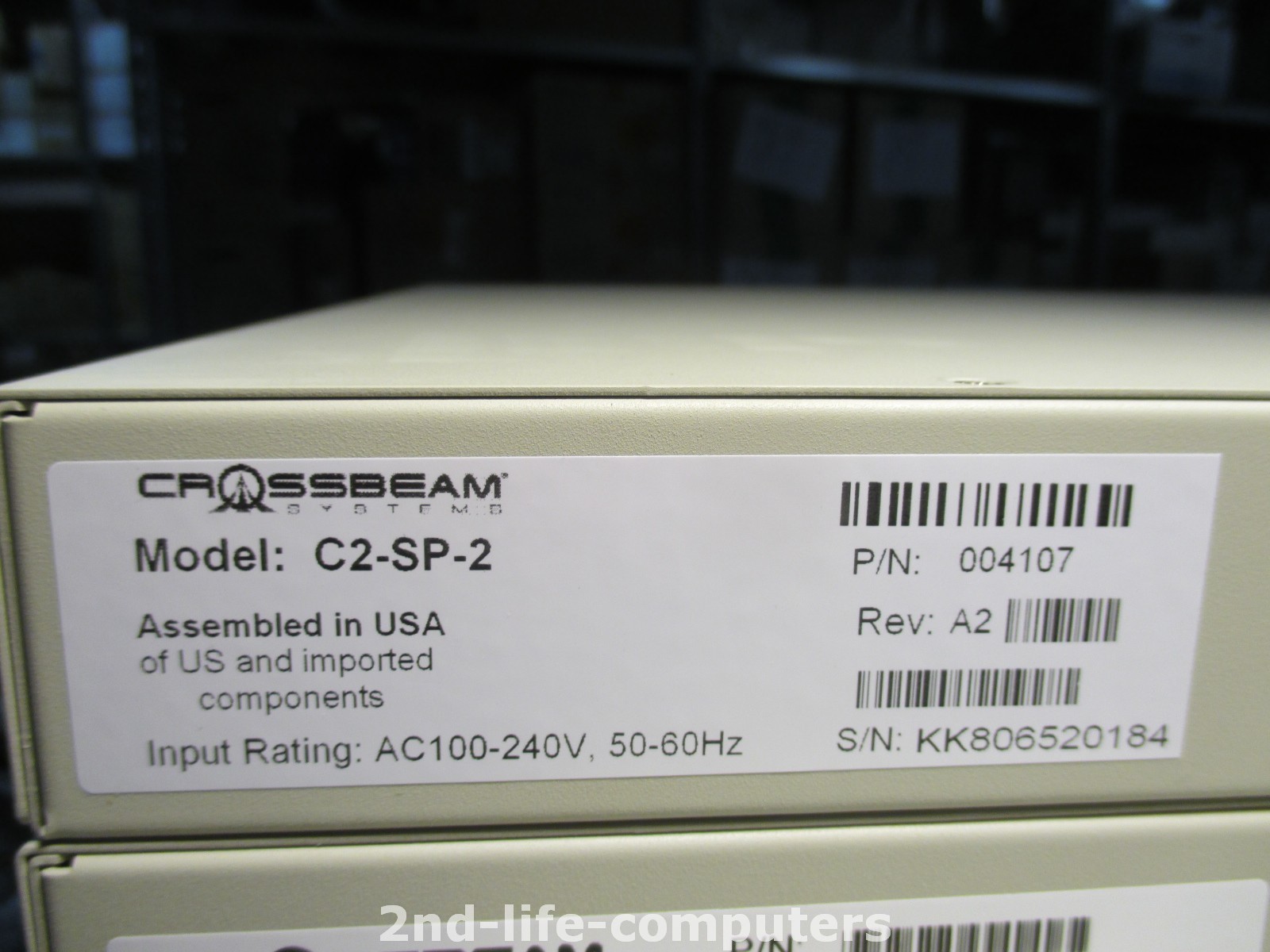 Crossbeam Systems C2 C2-SP-2 004107 Security Network Switch Firewall ...
