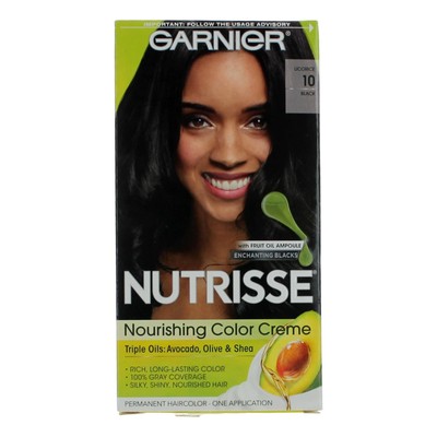 Garnier Hair Color- Licorice 10 Hair Color Nutrisse Coloring Creme ...