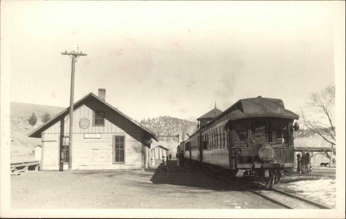 Gato Colorado CO RR Train Station Depot REISSUE REPRO Real Photo ...