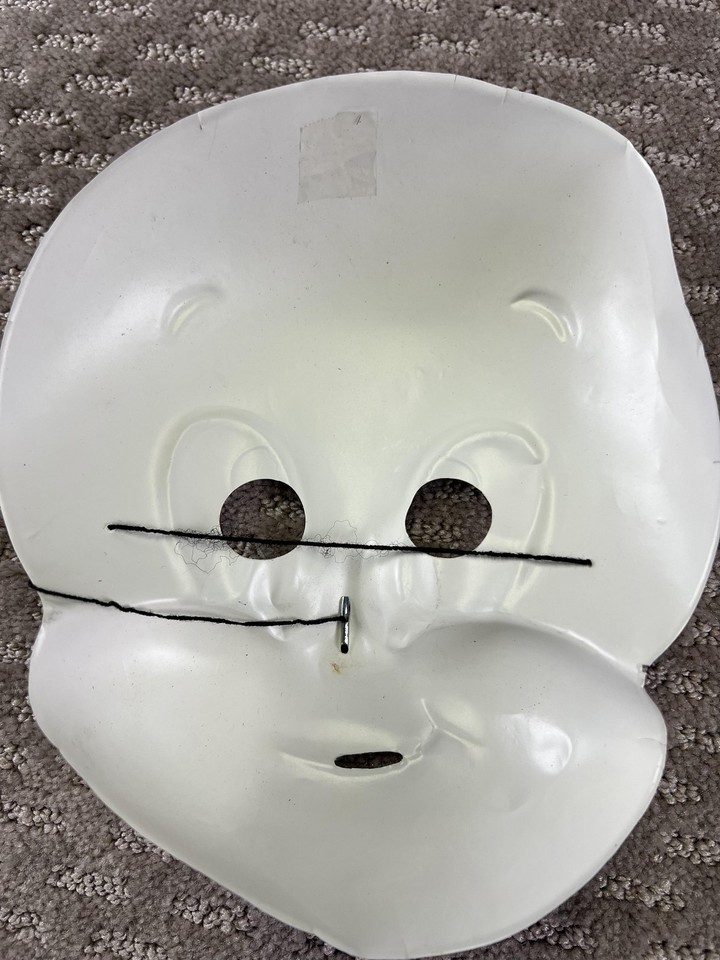 Vintage Casper the Friendly Ghost Halloween Mask Vacuform Plastic ...