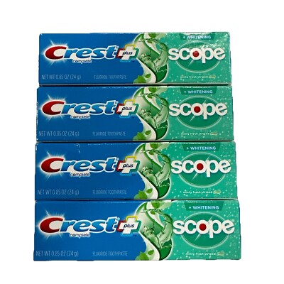 4 New Crest Complete Multi-Benefit Fluoride Toothpaste Whitening ...