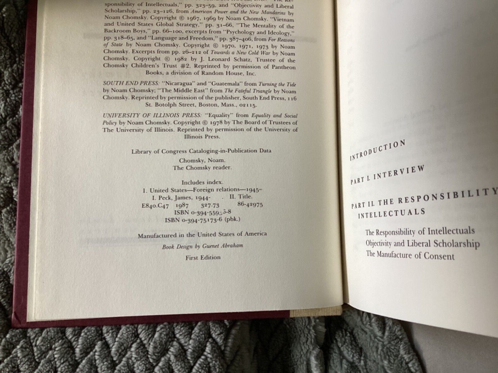 The Chomsky Reader by Noam Chomsky (1987, Hardcover) for sale online | eBay