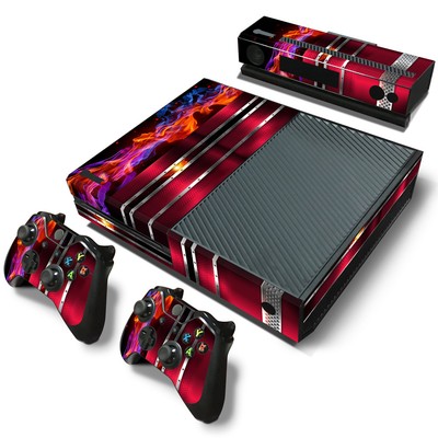 Xbox One Console Skin Decal Sticker Cherry Fire Flames Metal Custom ...