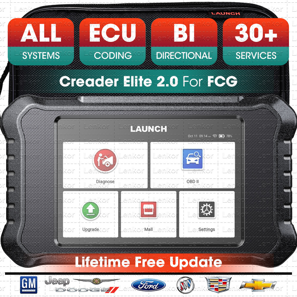 LAUNCH X431 Creader Elite V 2.0 for GM Car Diagnostic Tool Scanner ECU ...