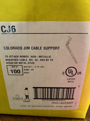 NVent Caddy CJ6 Colorado Jim Cable Support Clip (Box of 100) | eBay