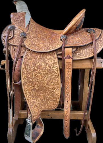 Vintage Jim Kidd Custom Buckaroo Western Saddle - Silver Hills Saddlery ...