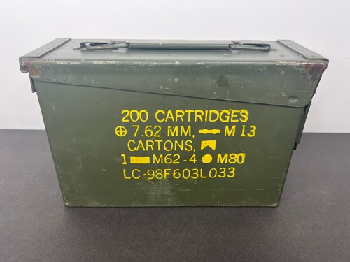 Ammunition Box (EMPTY) 200 Cartridges 7.62mm M13 Cartons MILITARY GREEN ...