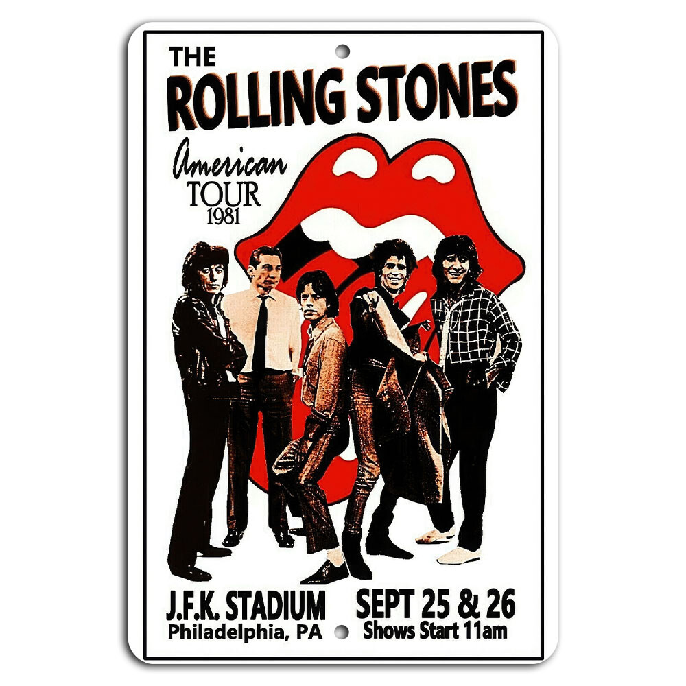 The Rolling Stones 1981 American Tour JFK Stadium Metal Sign | eBay