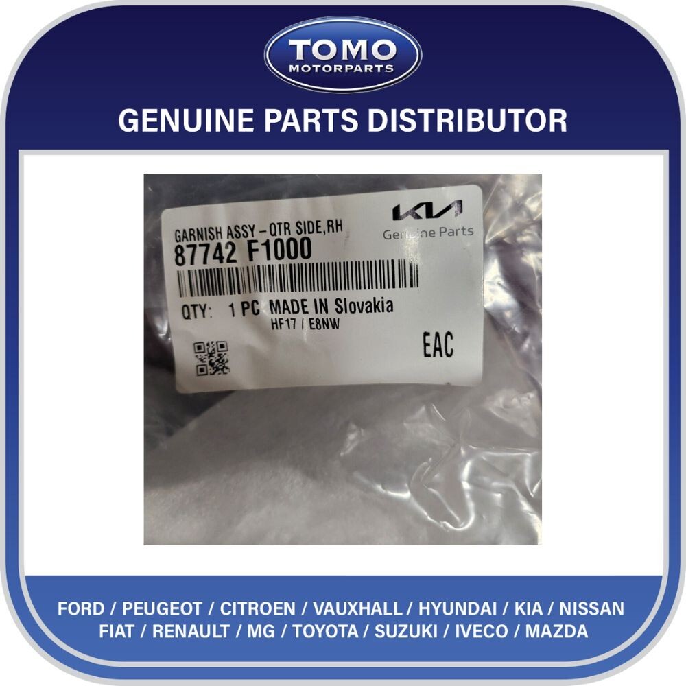 Genuine Kia Sportage 2015 - 20 Right Front Wing Arch Molding 87742F1000 ...