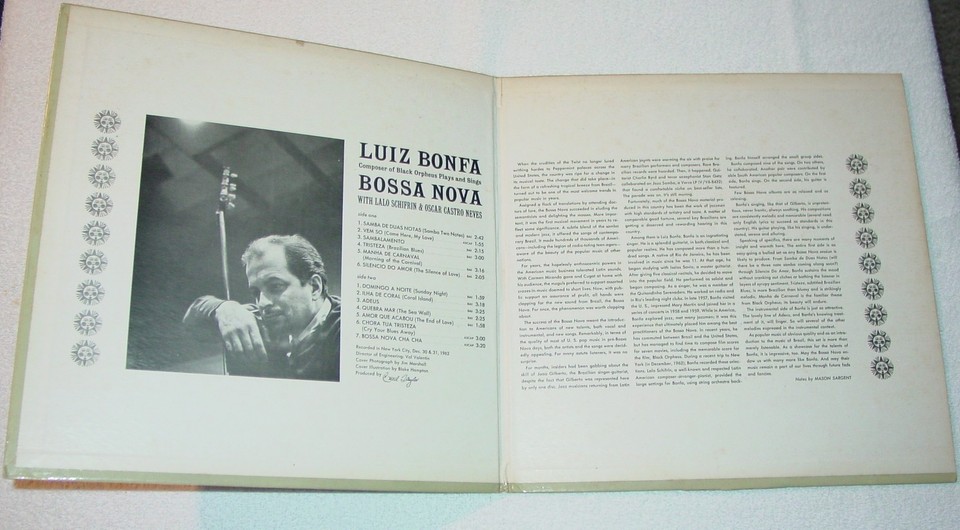 Luiz Bonfa Plays And Sings Bossa Nova LP Verve V6-8522 | eBay
