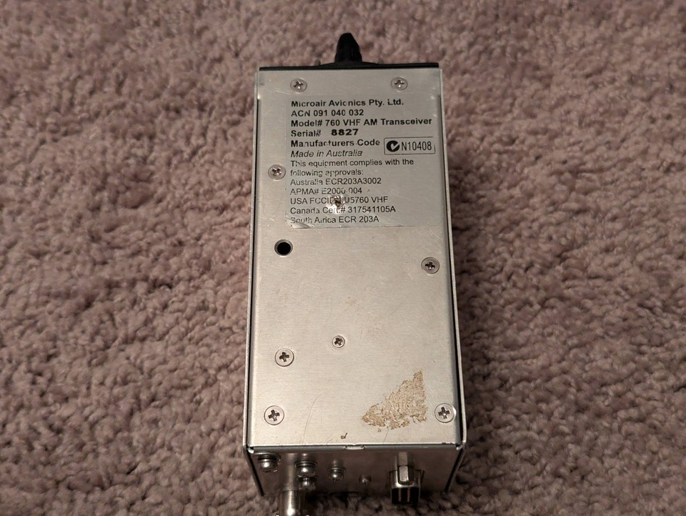 Microair Avionics M760 VHF AM Transceiver Aircraft Com Radio | eBay