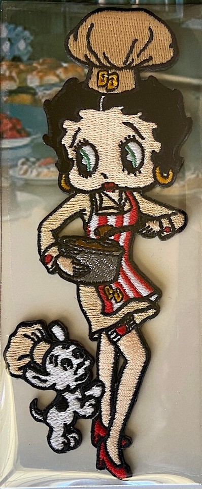BETTY BOOP ~ CHEF BETTY ~ EMBROIDERED PATCH on INFO CARD ~ Willabee ...